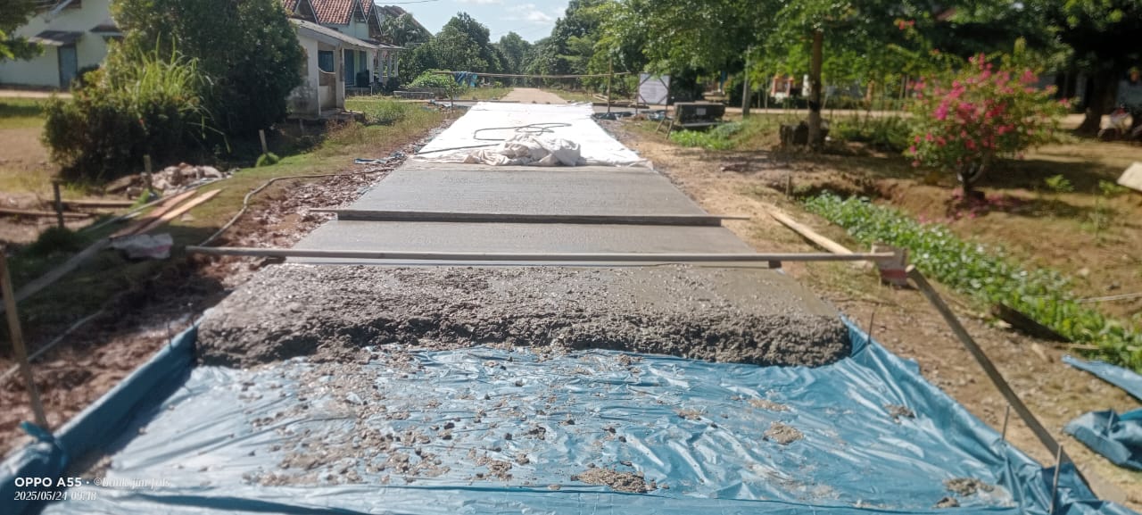 DD 2025 di desa Mekar Jaya Salah Satunya Untuk Jalan Rabat Beton 264 ...
